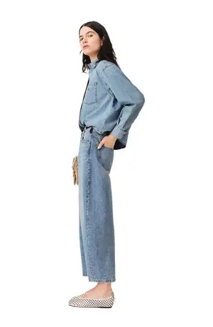 Maje Denim Shirt With Logo