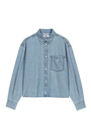 Maje Denim Shirt With Logo