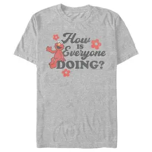 SESAME STREET® Elmo How Is Everyone Doing? Short Sleeve Graphic T-shirt - Athletic Heather