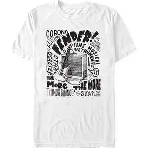 FENDER Sketch Poster Short Sleeve Graphic T-shirt - White