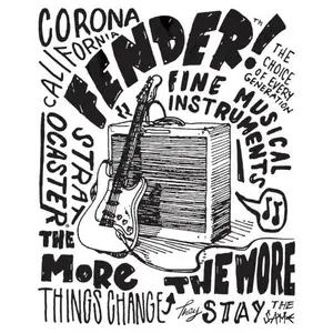 FENDER Sketch Poster Short Sleeve Graphic T-shirt