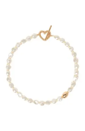 Maje Pearl Choker Necklace - Gold