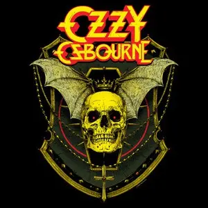 OZZY OSBOURNE Skull & Shield Logo Graphic T-shirt