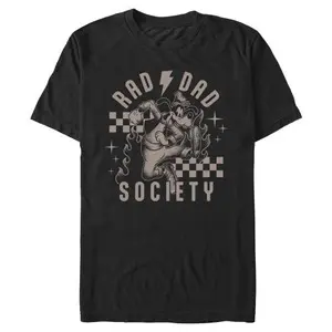 MICKEY & FRIENDS Goofy Art Rad Dad Society Short Sleeve Graphic T-shirt - Black