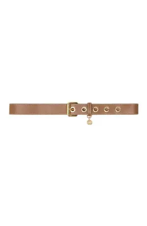 Maje Leather Belt With Miss M Buckle - Moka