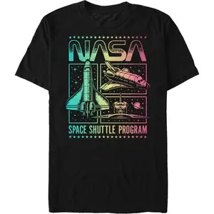 NASA Rainbow Panels Graphic T-shirt - Black