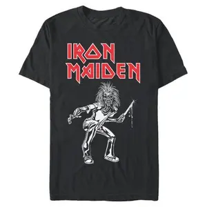 IRON MAIDEN Eddie Knife Graphic T-shirt - Black