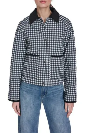 LEVI'S Quilted Barn Jacket - Black/white Gingham