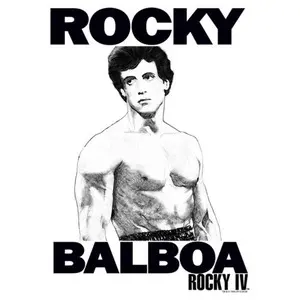 ROCKY IV Rocky 4 Balboa Sketch Short Sleeve Graphic T-shirt