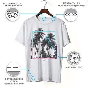 LOST GODS Tropical Paradise Frame Short Sleeve Graphic T-shirt