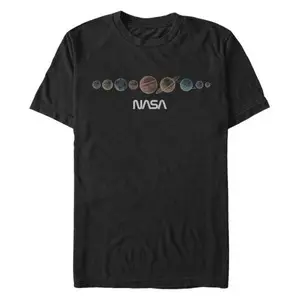 NASA Logo Planets Graphic T-shirt - Black