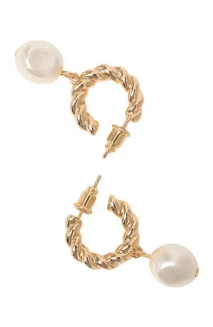 Maje Twisted Bead Hoop Earrings