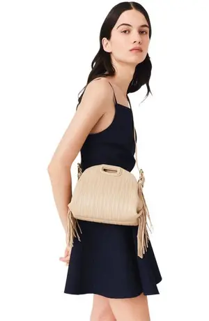 Maje Miss M Stitched Leather Mini Bag