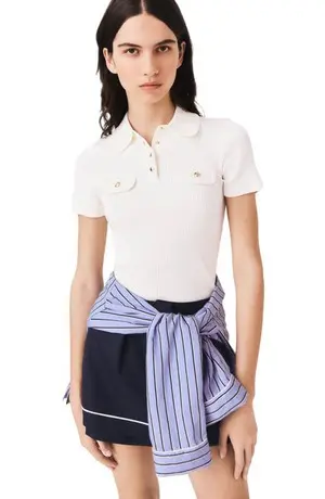 Maje Short-sleeved Polo With Pockets