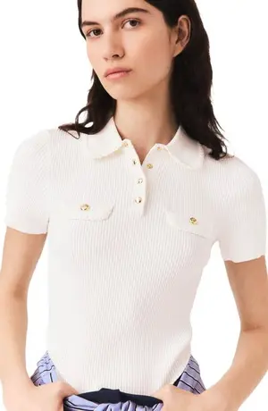 Maje Short-sleeved Polo With Pockets