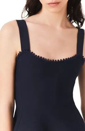 Maje Dress With Crochet Panels