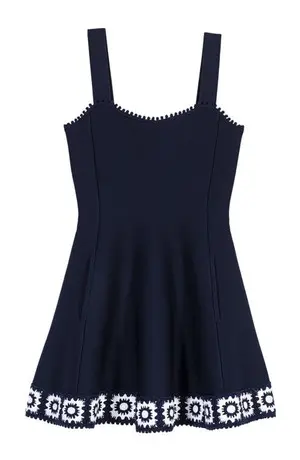 Maje Dress With Crochet Panels