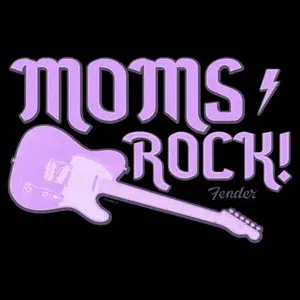 FENDER Moms Rock Purple Guitar Graphic T-shirt