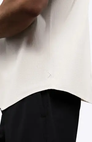 CUTS Crossover Performance Short Sleeve Button-up Shirt - Bone