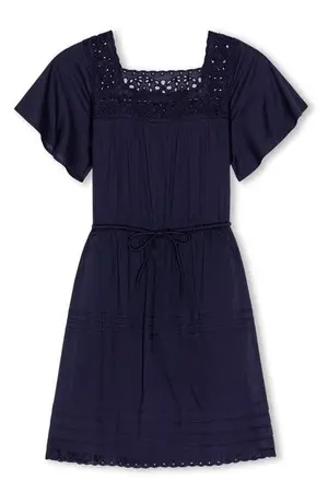 Rails Gale Eyelet Detail Cotton Minidress