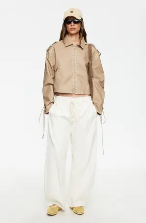 Lioness Out Of Office Cotton Drawstring Pants