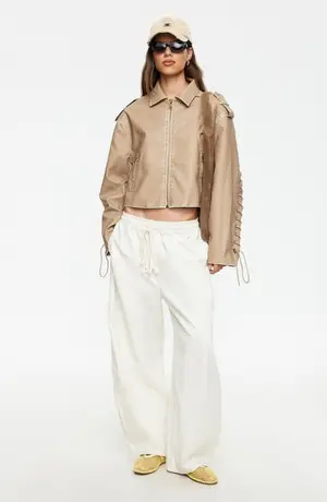 Lioness Out Of Office Cotton Drawstring Pants