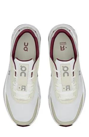 On The Roger Wildcard Sneaker - Ivory/maroon