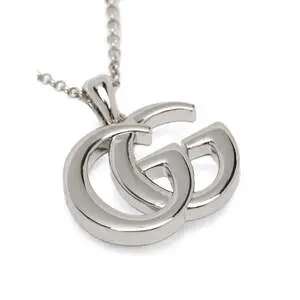 Gucci Tone Double G Pendant Necklace