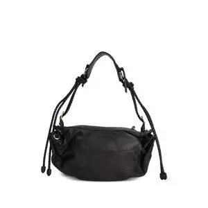 Isabel Marant Étoile Leather Gathered Shoulder Bag With Braided Strap - Black