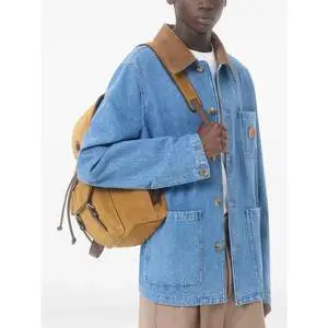 Valentino Garavani Cotton Denim Jacket With Vlogo Patch - Blue