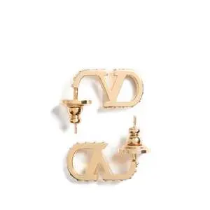 Valentino Garavani Tone Swarovski® Crystal Embellished Vlogo Signature Stud Earrings