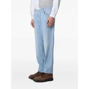 Brunello Cucinelli Tailored Stretch-cotton Trousers - Blue