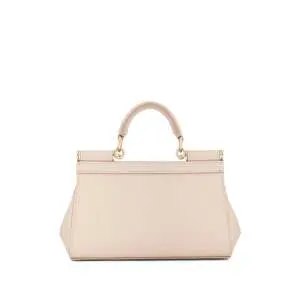 Dolce & Gabbana Calf Leather Tote Bag With Logo Tag