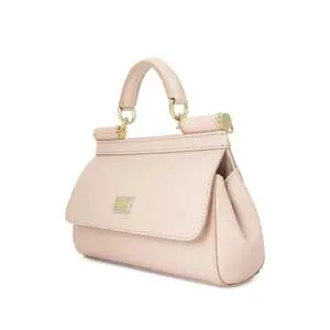 Dolce & Gabbana Calf Leather Tote Bag With Logo Tag