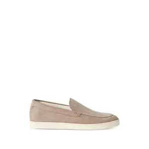 Brunello Cucinelli Suede Chevron Pattern Loafers - Brown