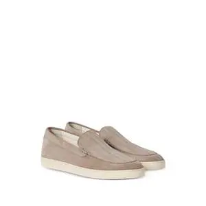 Brunello Cucinelli Suede Chevron Pattern Loafers - Brown