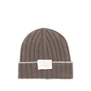 Brunello Cucinelli Cashmere Ribbed Knit Beanie - Brown