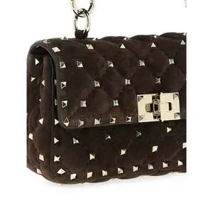 Valentino Garavani Rockstud Shoulder Bag - Brown