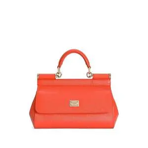 Dolce & Gabbana Mini Sicily Handbag In Dauphine Calfskin - Multicolor