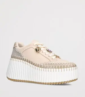 Chloé Leather Nama Runner Platform Sneakers