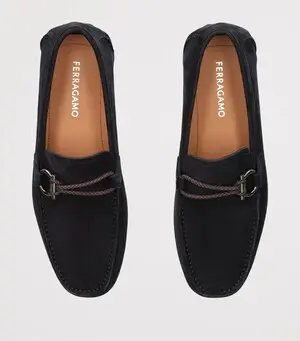FERRAGAMO Nubuck Front 4 Driving Shoes