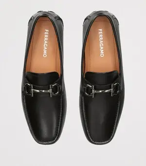 FERRAGAMO Leather Parigi Driving Shoes