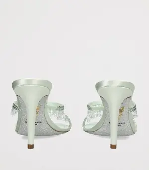 Rene Caovilla Leather Embellished Mule - Green