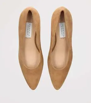 Gabriela Hearst Suede Peggy Heeled Pumps - Beige
