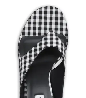 Alaïa Vichy Print Cube Sandals 75