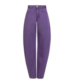 Alaïa Round High-rise Wide-leg Jeans