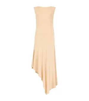 Alaïa Jersey Asymmetric Midi Dress