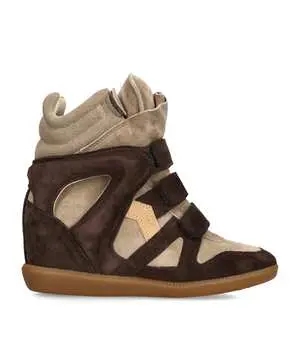 Isabel Marant Étoile Suede Bekett Wedge Sneakers 50 - Brown