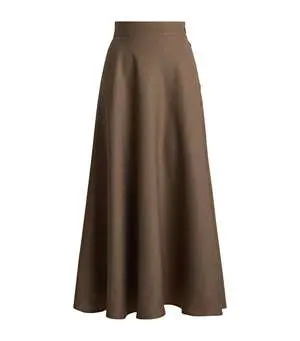 Ralph Lauren Linen Kenzie Skirt - Beige