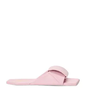 Loewe Leather Origami Slides - Pink